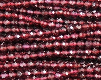 AAA Natural Red Garnet Gemstone Beads Micro Faceted 2mm 3mm - Etsy