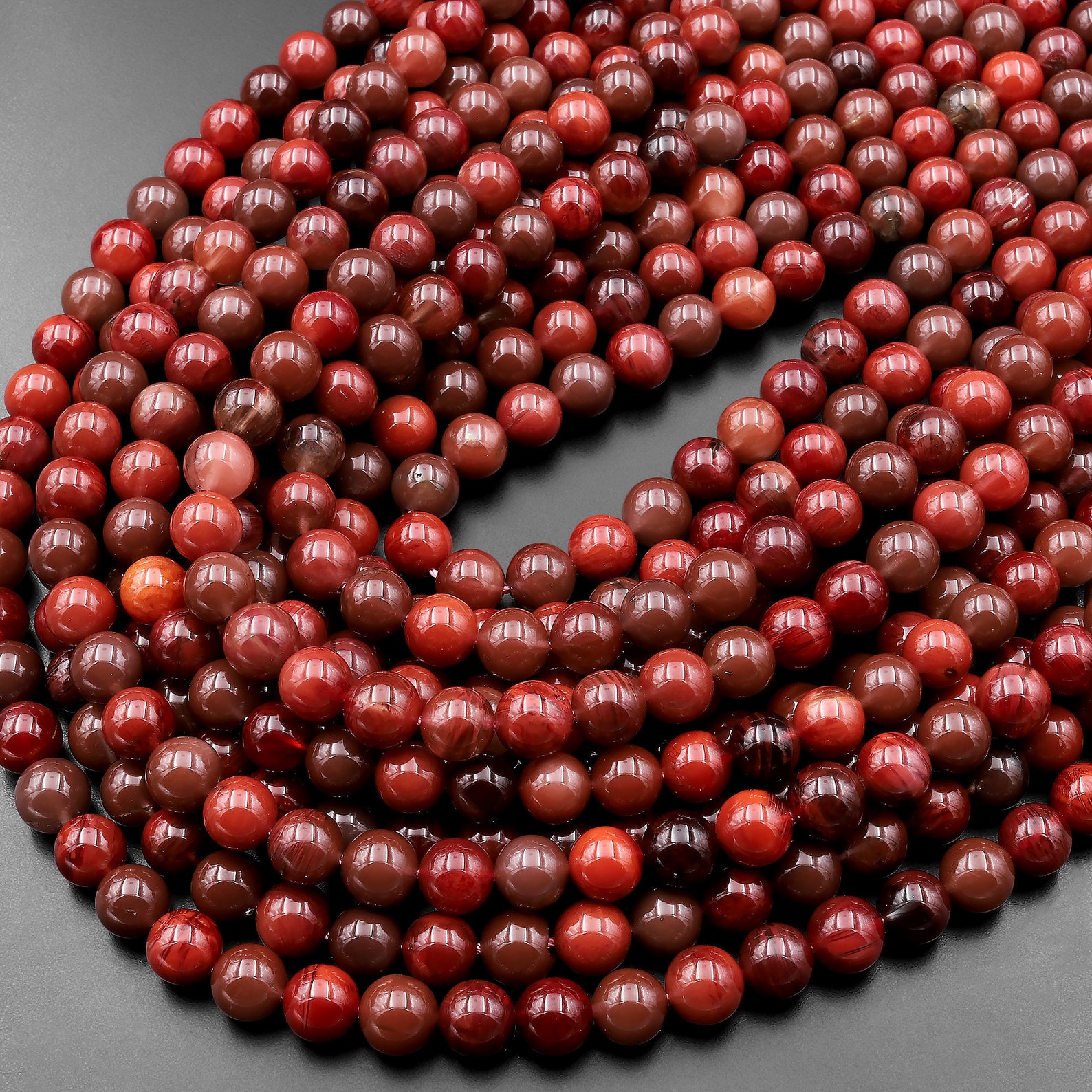Rare Natural Red Lazasine (andesine-red Labradorite) 3mm 4mm 5mm 6mm ...