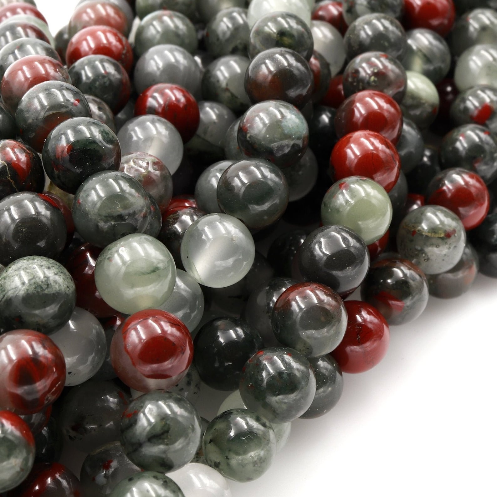 Natural African Bloodstone 4mm Round Beads 6mm Round Beads 8mm Round ...