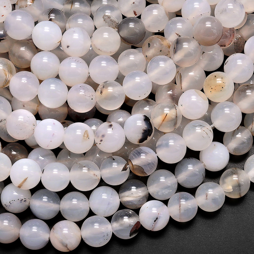 Translucent Natural Montana Agate 4mm 6mm 8mm 10mm Smooth Round Beads ...