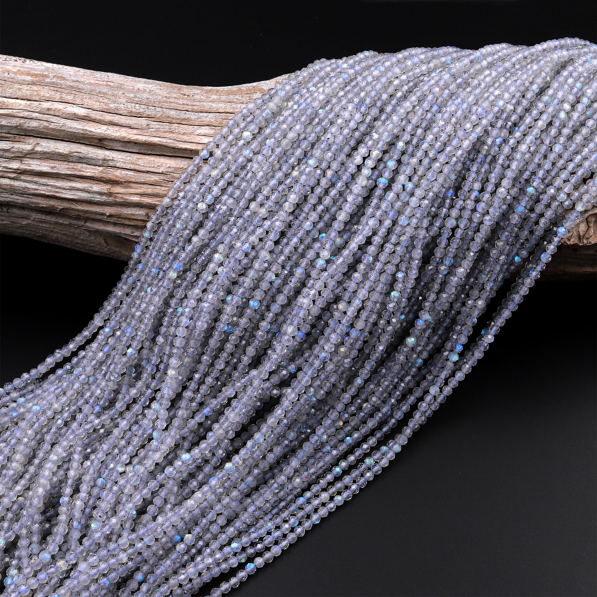 AAA Micro Faceted Natural Labradorite 2mm 3mm 4mm Round Beads - Etsy