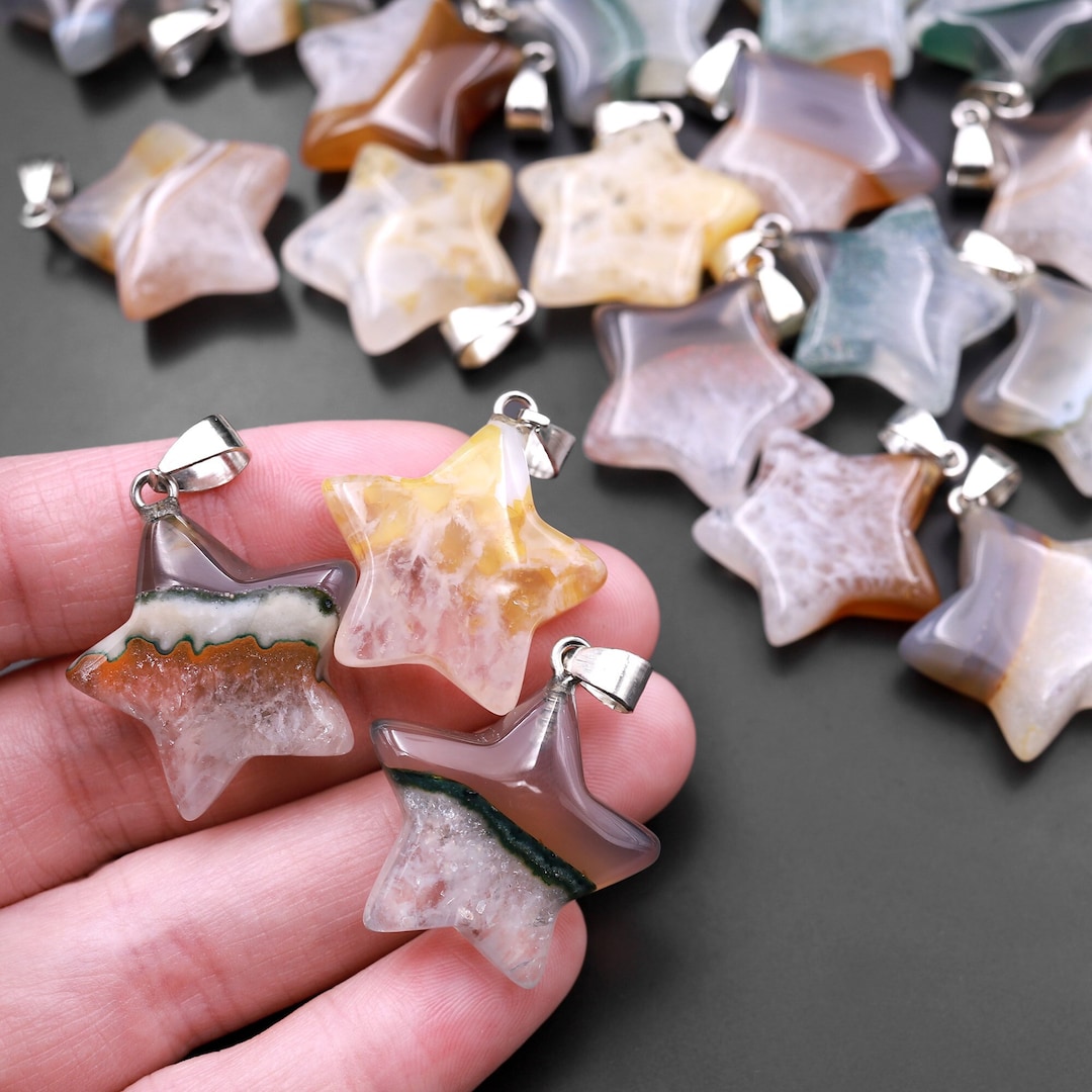 Natural Brazilian Phantom Quartz Pendant Gemstone Star - Etsy