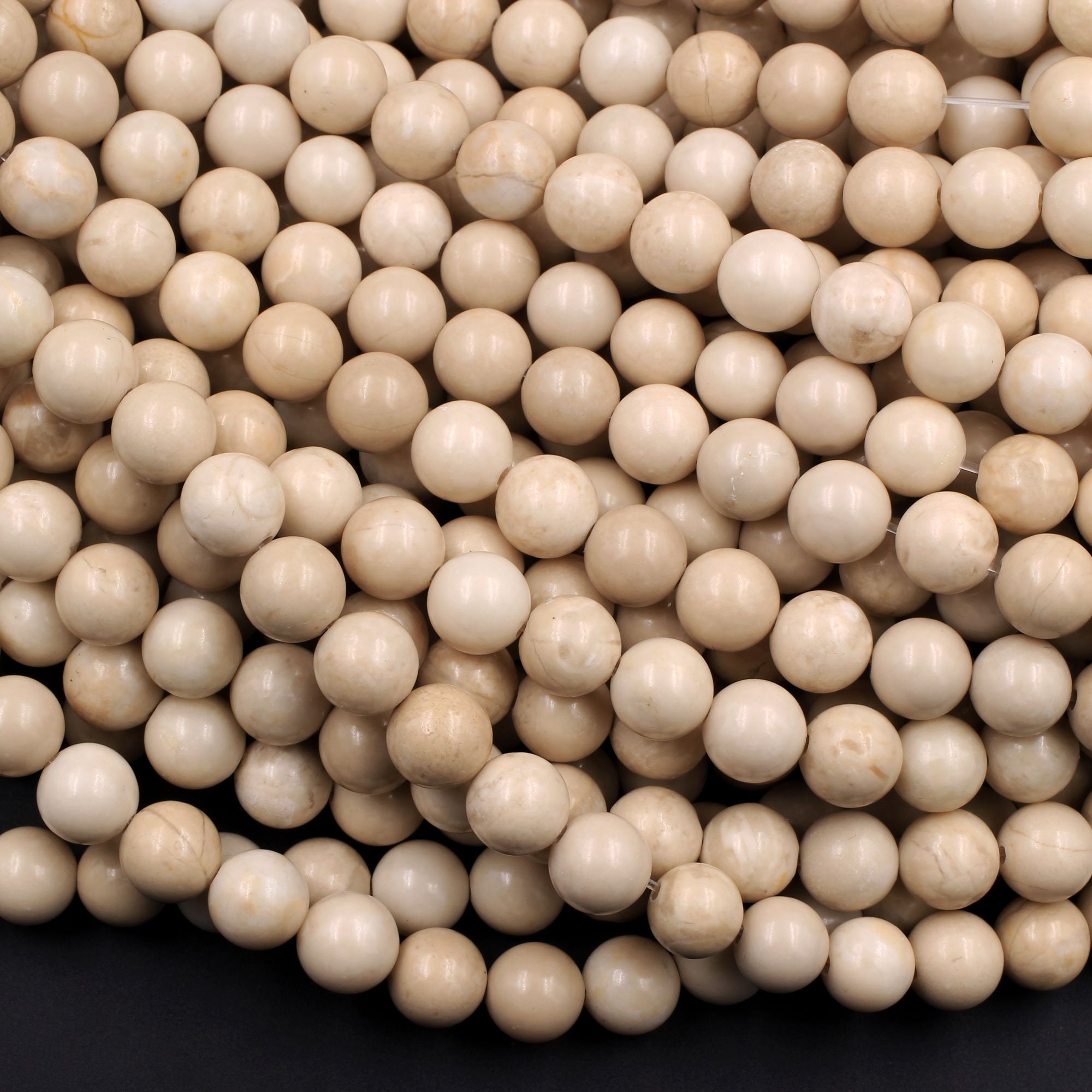 Natural Fossil Jasper River Stone 4mm 6mm 8mm 10mm Polished - Etsy