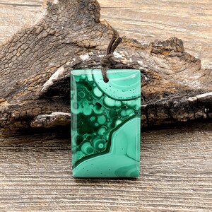 AAA Natural Malachite Pendant Rectangle Pendant Focal Gemstone Bead - Etsy