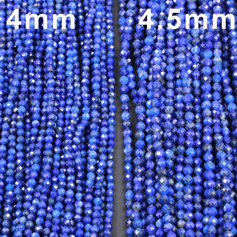 Micro Faceted Natural Blue Lapis 2mm 3mm 4mm 5mm 6mm Round - Etsy