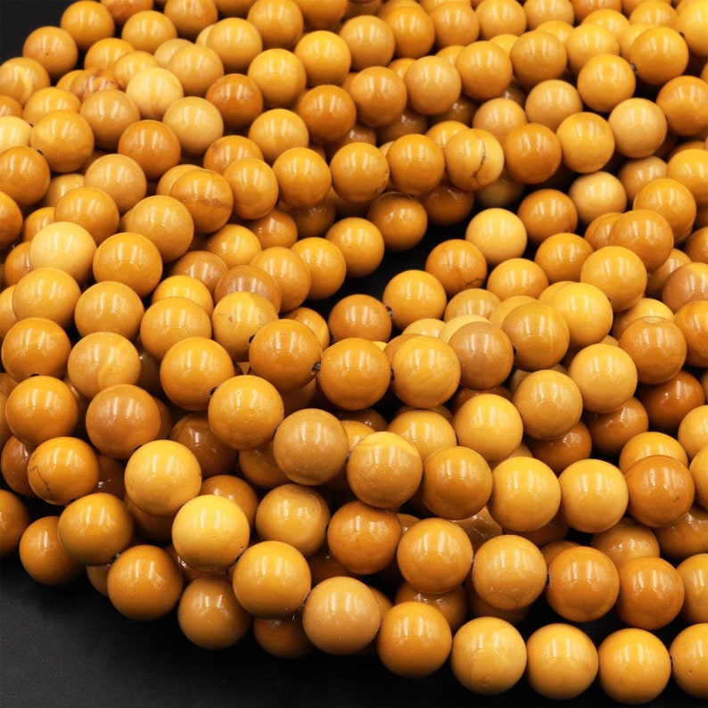 Natural Australian Yellow Mookaite 4mm 6mm 8mm 10mm 12mm | Etsy