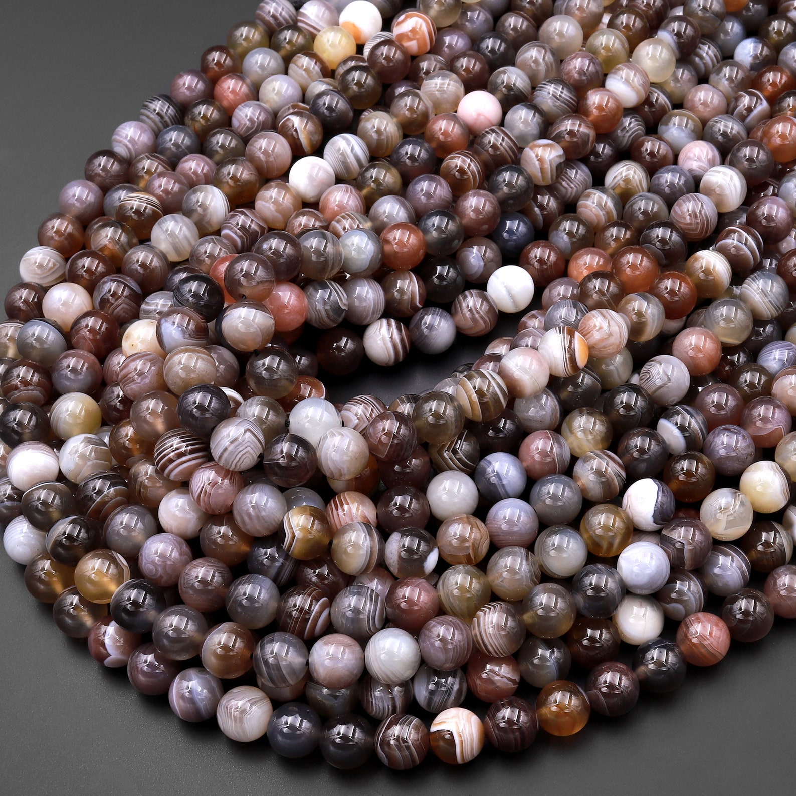 AAA Natural Botswana Agate 4mm 6mm 8mm 10mm 12mm 14mm 16mm - Etsy