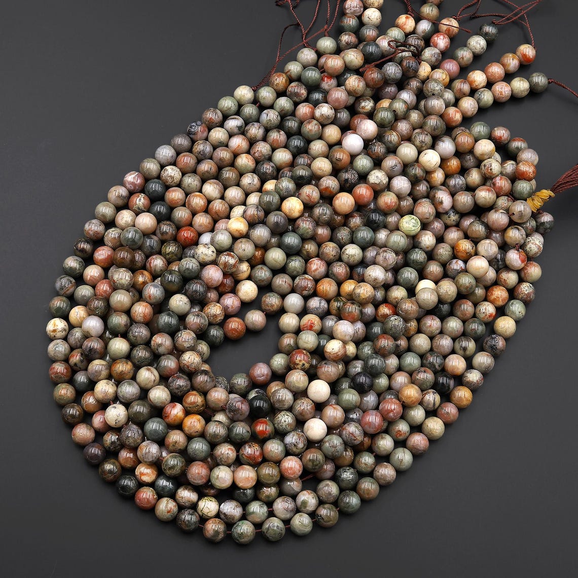 Dinosaur Coprolite Beads Dinosaur Dung Beads 8mm Round Beads Organic ...