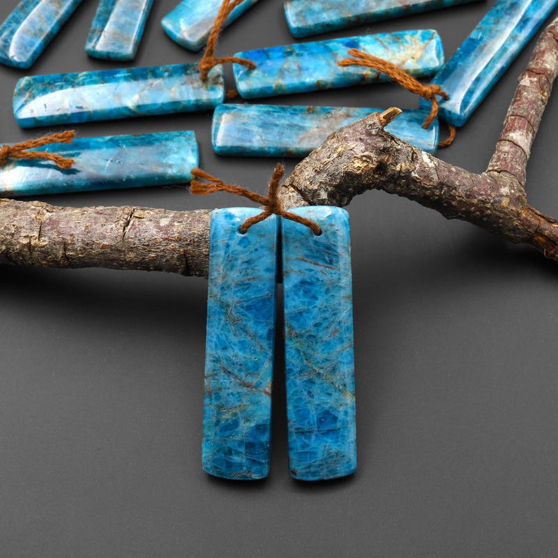 Apatite Teal Earrings - Etsy