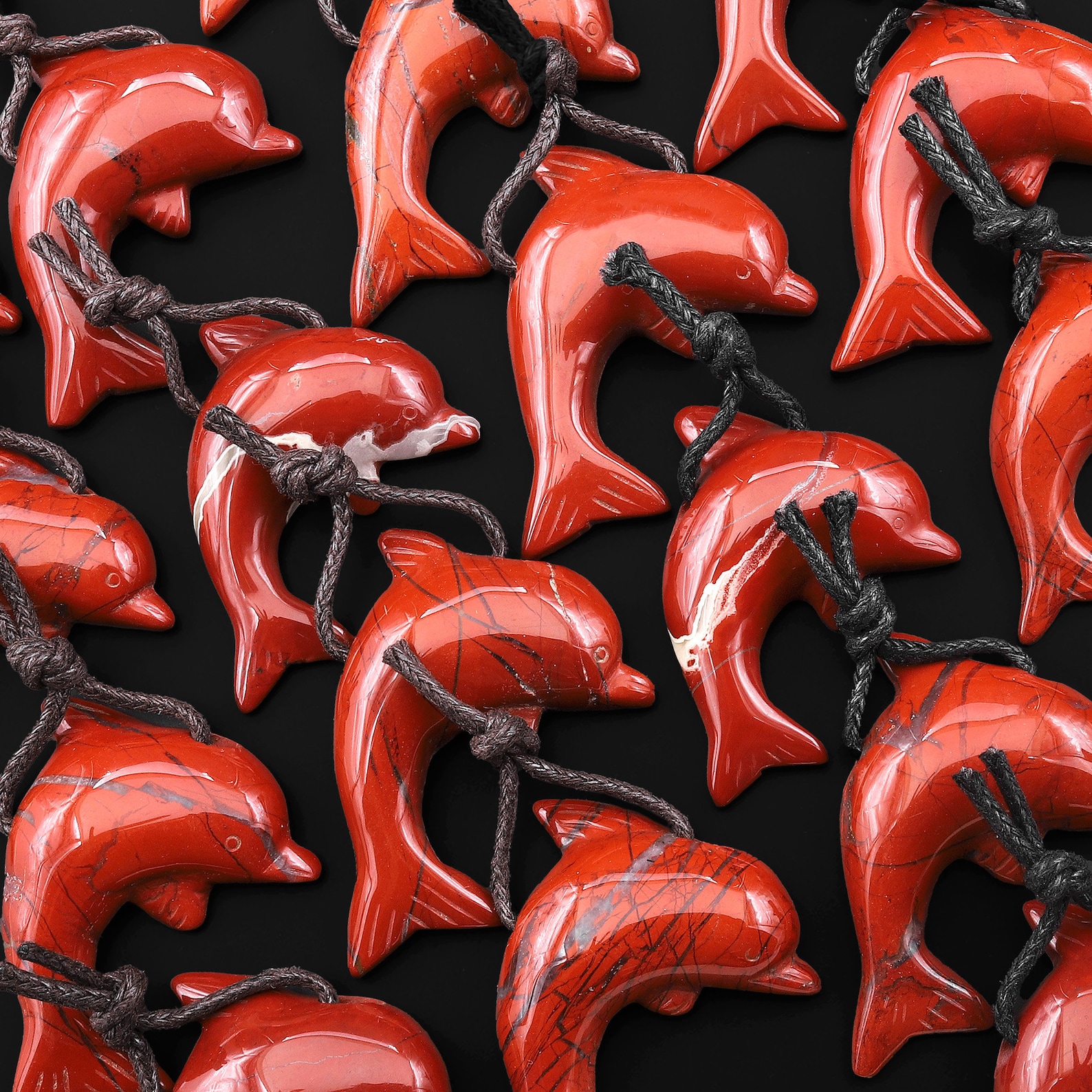 AAA Natural Red Jasper Dolphin Carved Gemstone Side Drilled Pendant - Etsy