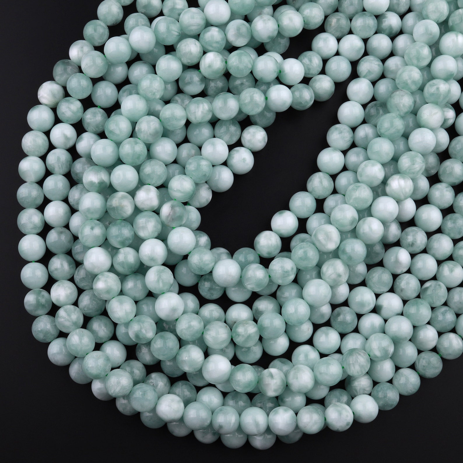 Green Moonstone 4mm 6mm 8mm 10mm 12mm 14mm 16mm Round Beads - Etsy
