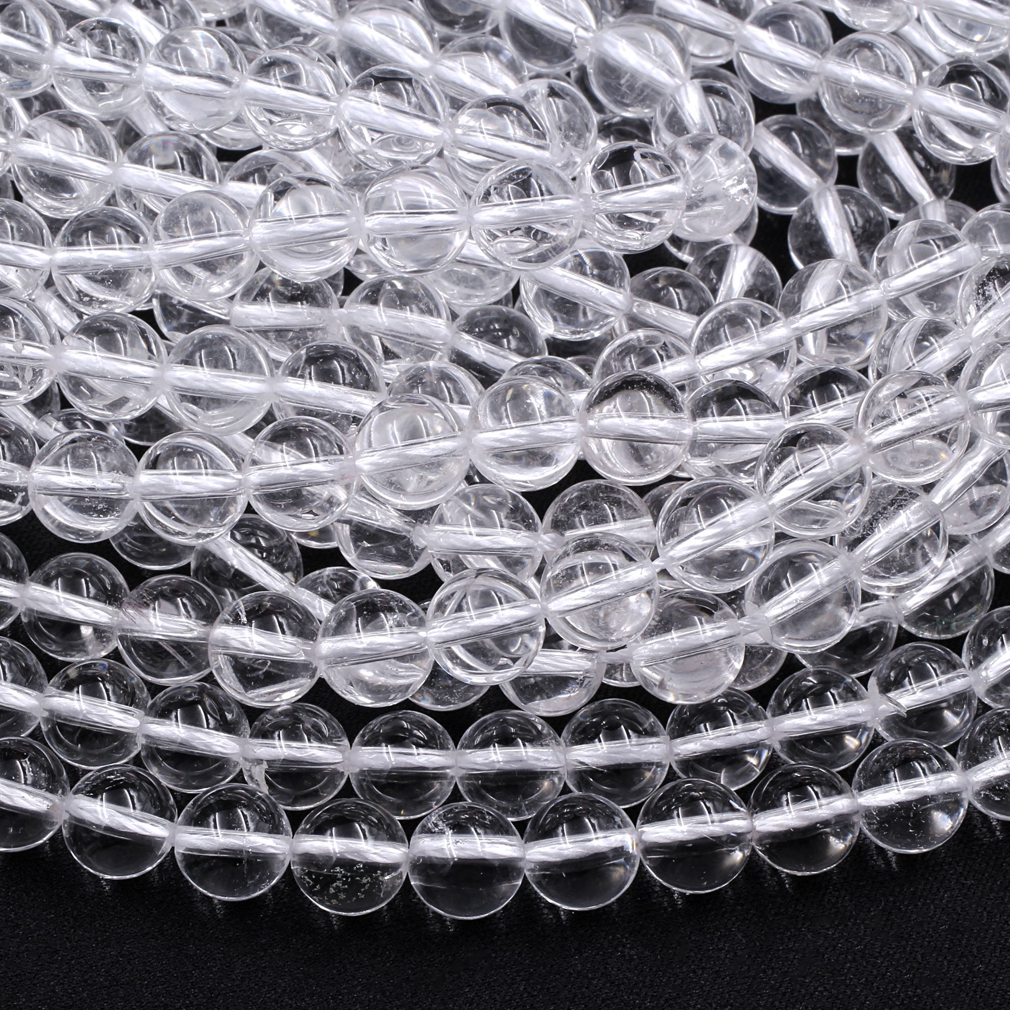 Real Genuine Super Clear AAA Natural Rock Crystal Quartz Round - Etsy