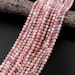 AA Faceted Natural Peruvian Pink Opal 2mm 4mm 5mm 6mm Round Beads Laser ...