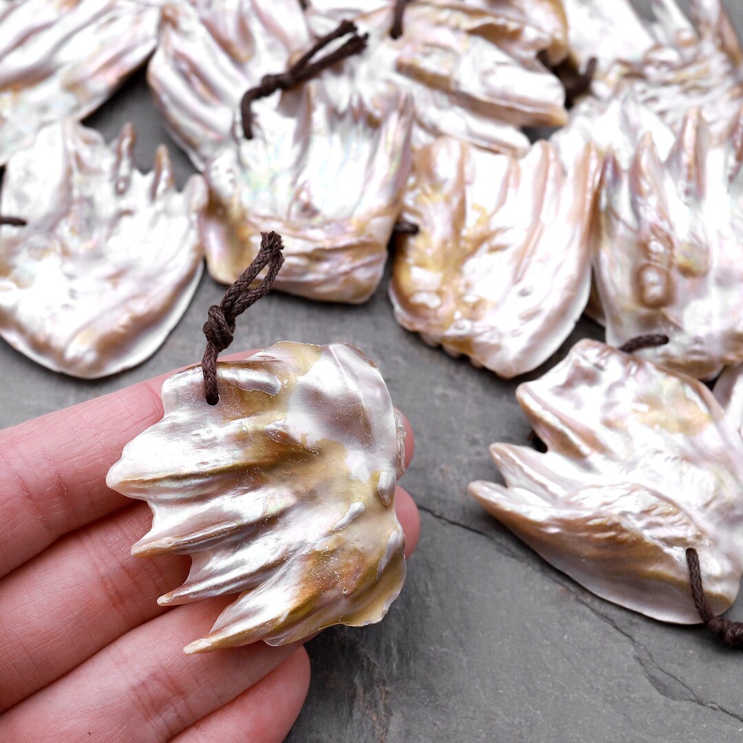 Angel Wing Large Genuine Natural Freshwater Blister Pearl Freeform ...