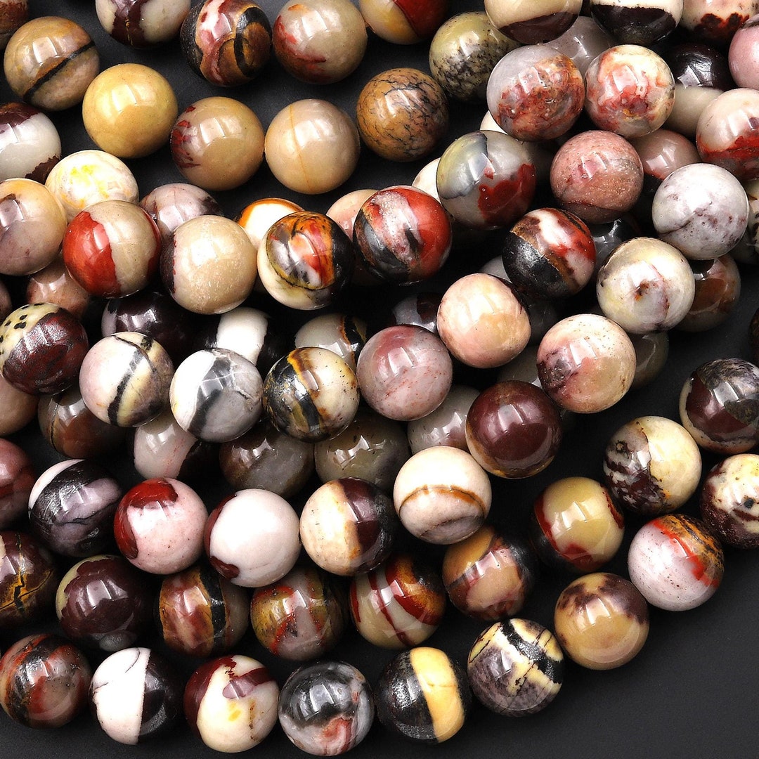 Natural Australian Tiger Iron 8mm Round Beads 15.5 Strand - Etsy Hong Kong