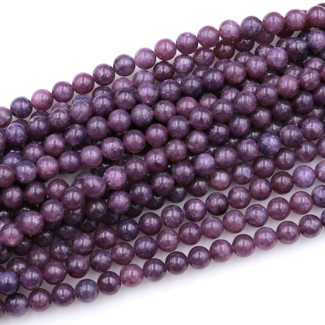 Lepidolite 4mm 6mm 8mm 10mm Round Beads Natural Plum Purple - Etsy