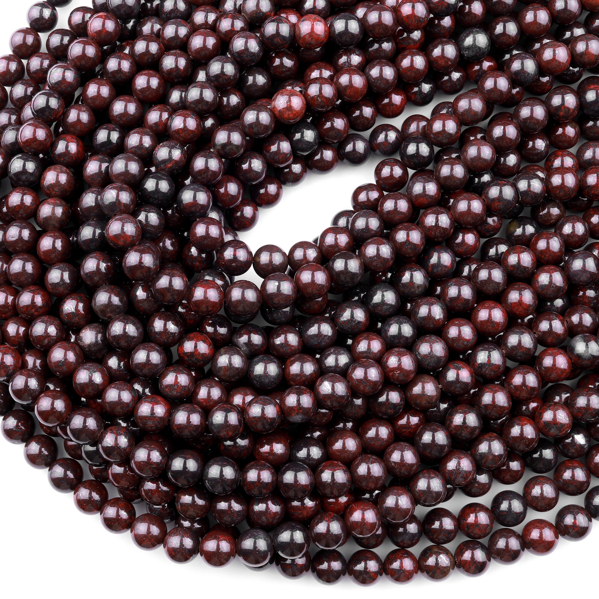 Natural Red Tiger Iron 4mm 6mm 8mm 10mm Round Beads 15.5 - Etsy