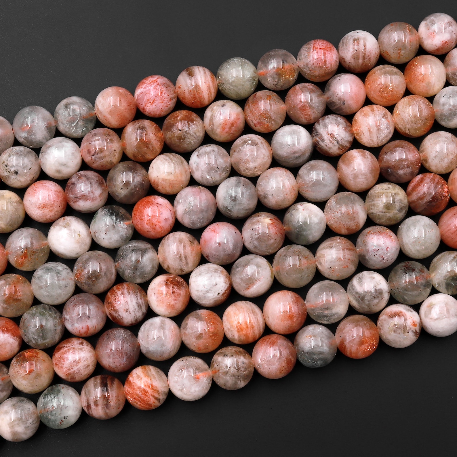 Natural Arusha Sunstone Round Beads 4mm 6mm 8mm 10mm 12mm From Tanzania ...