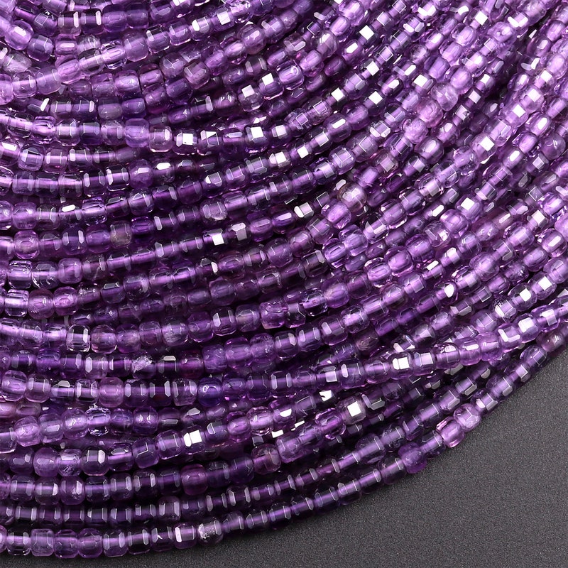 2mm Cube Amethyst Beads - Etsy
