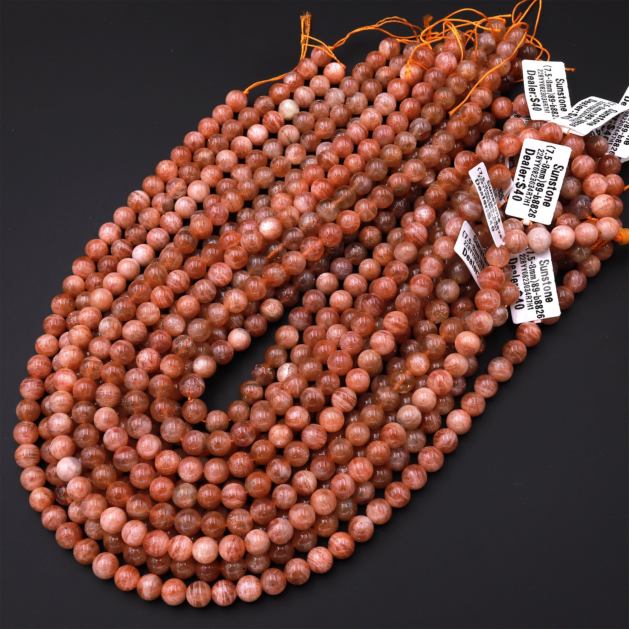 Natural Sunstone Round Beads 5mm 6mm 8mm 10mm Feldspar Golden - Etsy