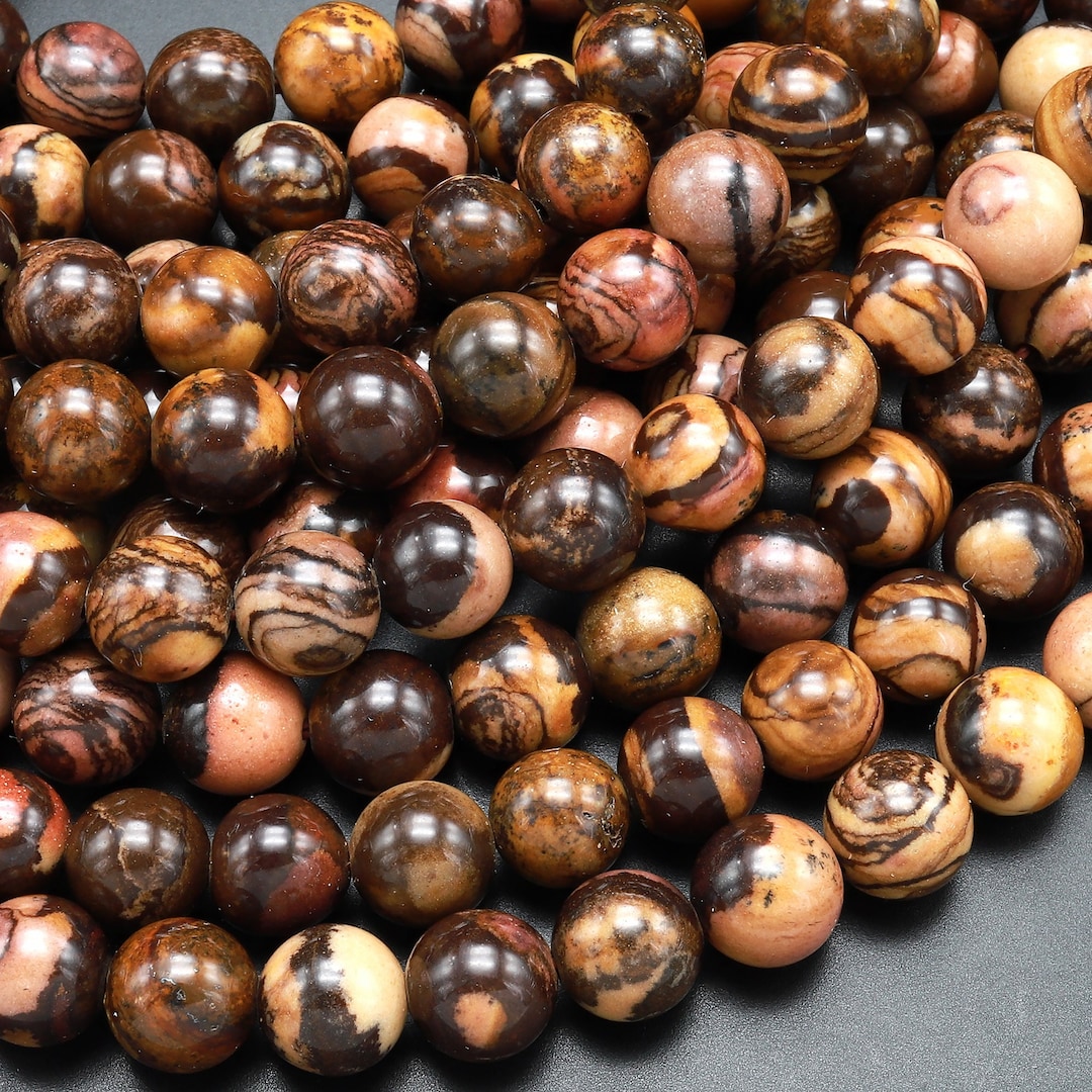 Natural Australian Outback Jasper Beads 6mm 8mm 10mm Round Beads 15.5 ...
