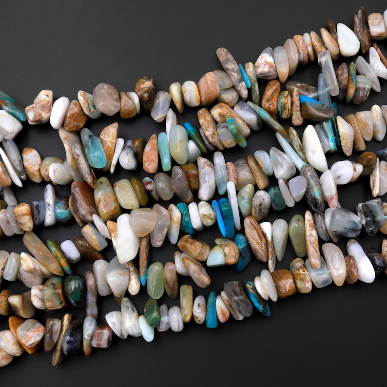 Natural Peruvian Blue Opal Freeform Chip Pebble Nugget Beads - Etsy
