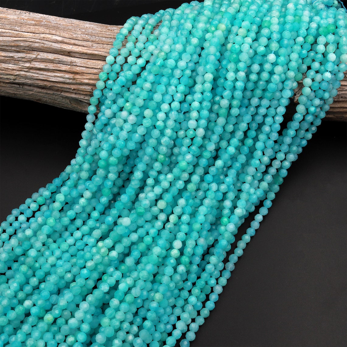 AAA Peruvian Amazonite 2mm 3mm 4mm 6mm Faceted Round Beads - Etsy