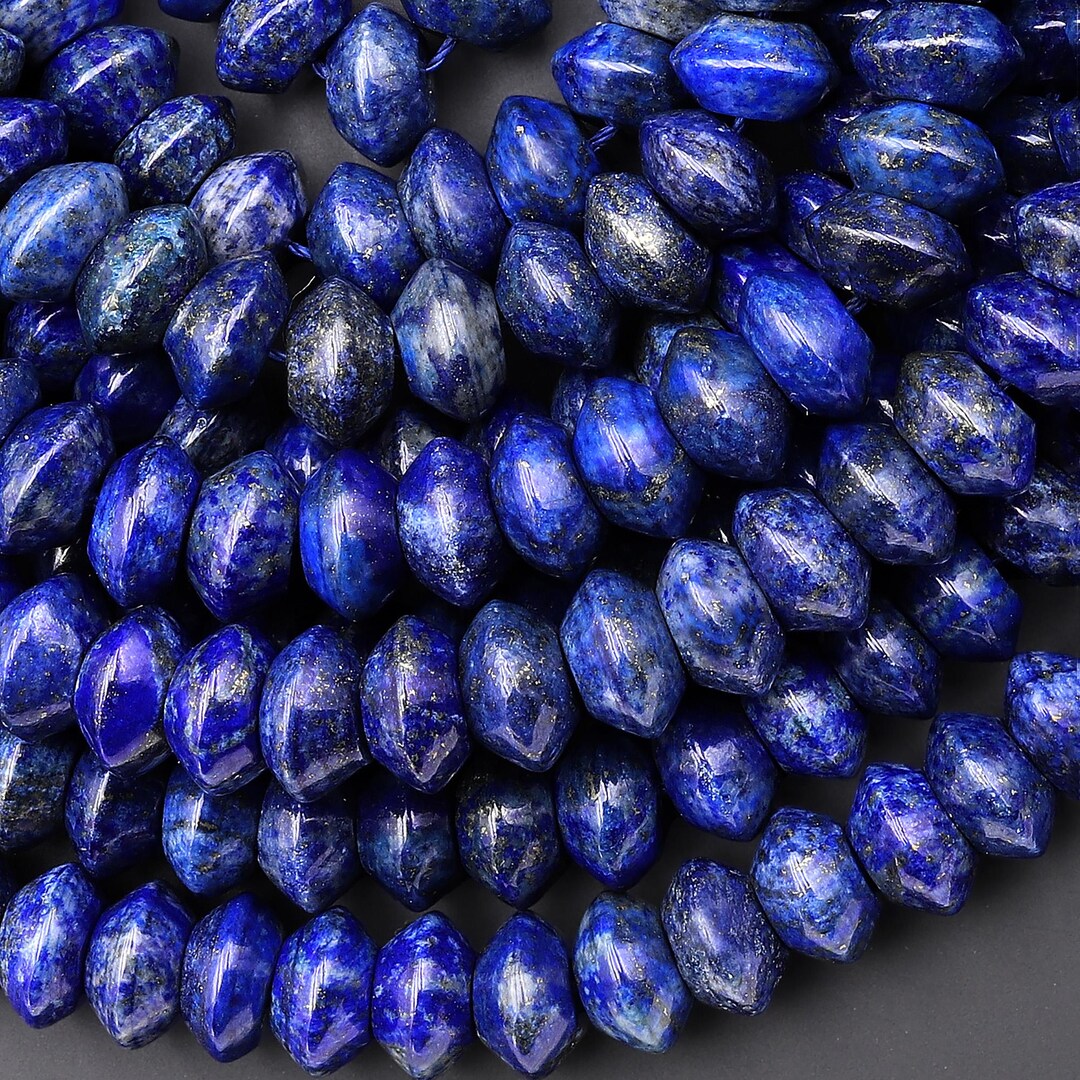 Blue Lapis Smooth 8mm 10mm Saucer Rondelle Beads 15.5" Strand - Etsy