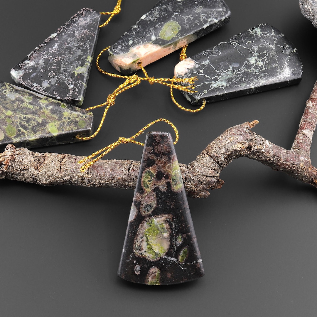 Natural Cherry Blossom Jasper Aka Flower Jasper Smooth Trapezoid ...