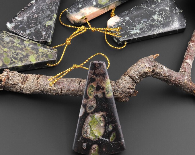 Natural Cherry Blossom Jasper Aka Flower Jasper Smooth Trapezoid ...