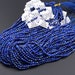 Micro Faceted Natural Blue Lapis 2mm 3mm 4mm 5mm 6mm Round Beads 15.5 ...