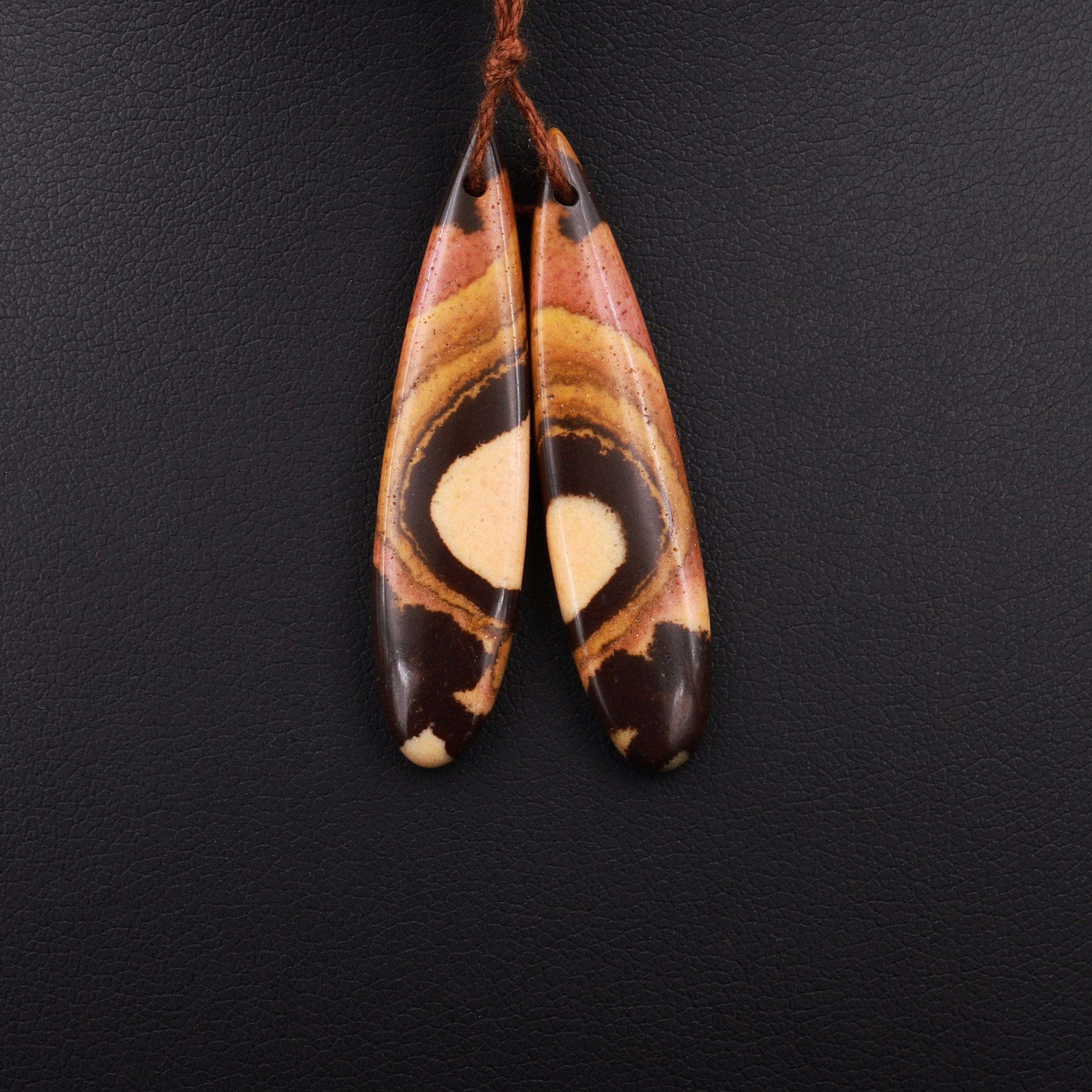 Drilled Australian Outback Jasper Earring Pair Matched Teardrop ...