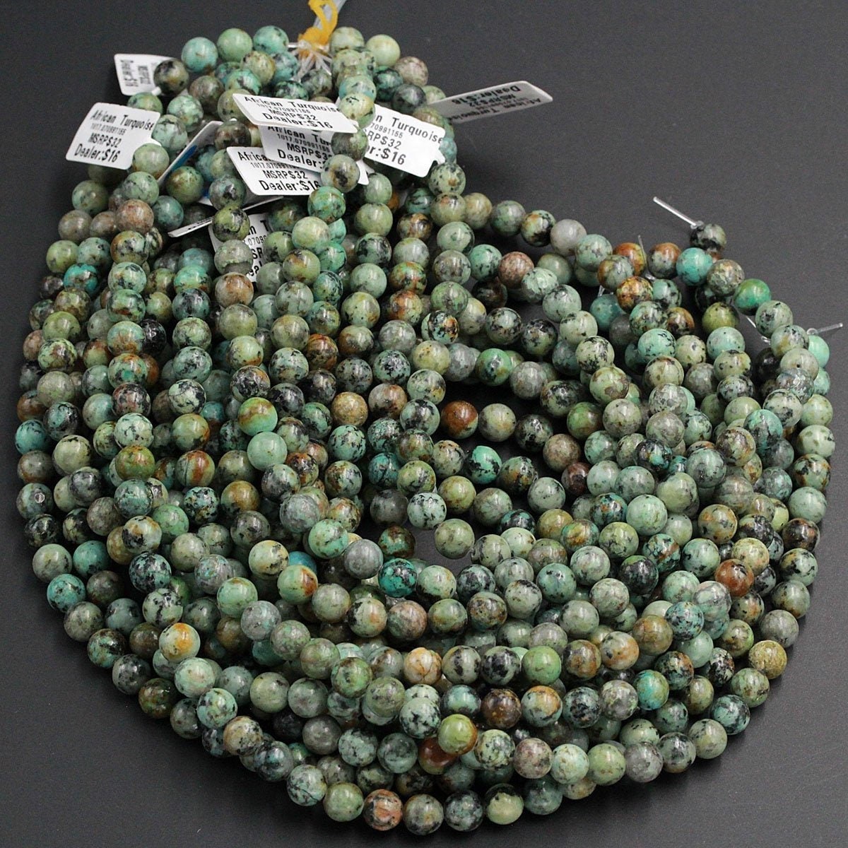 Natural African Turquoise 3mm 4mm 6mm 8mm 10mm 12mm Round - Etsy