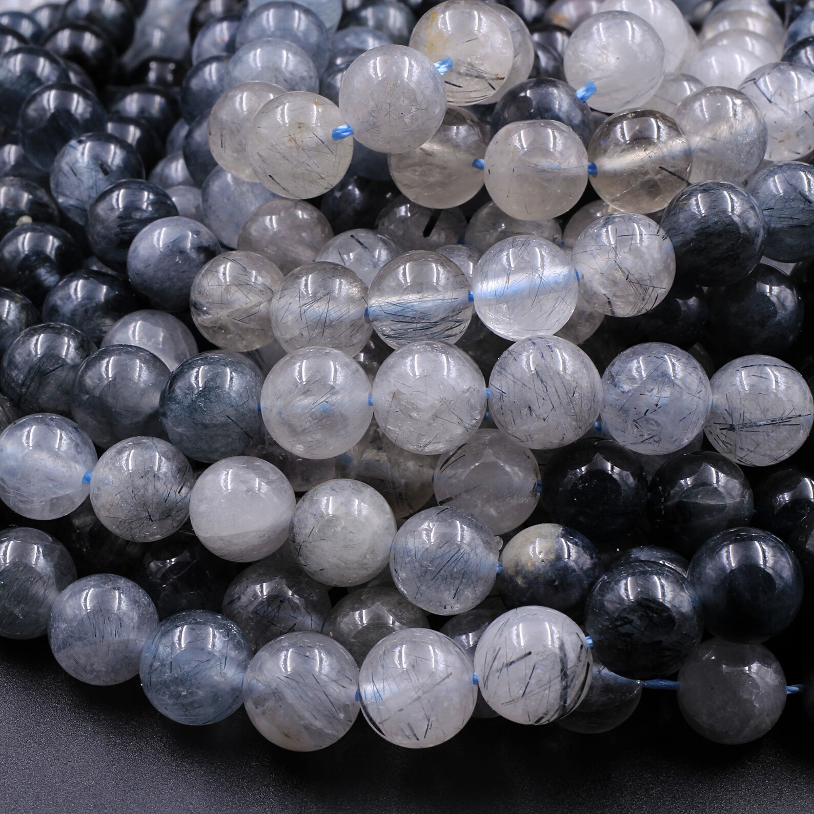 Rare Blue Rutilated Quartz 6mm 8mm 10mm 12mm Round Beads From - Etsy