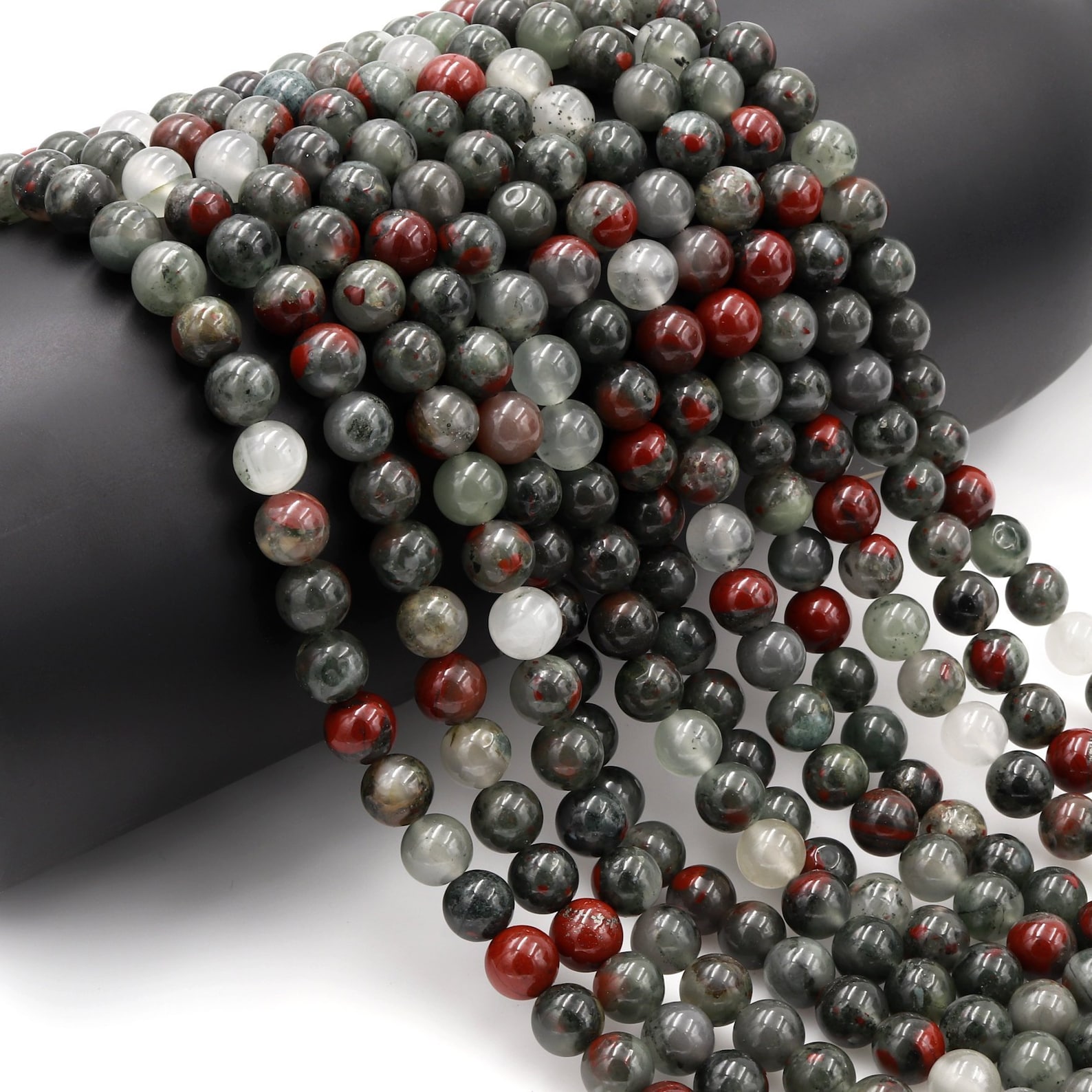 Natural African Bloodstone 4mm Round Beads 6mm Round Beads 8mm Round ...