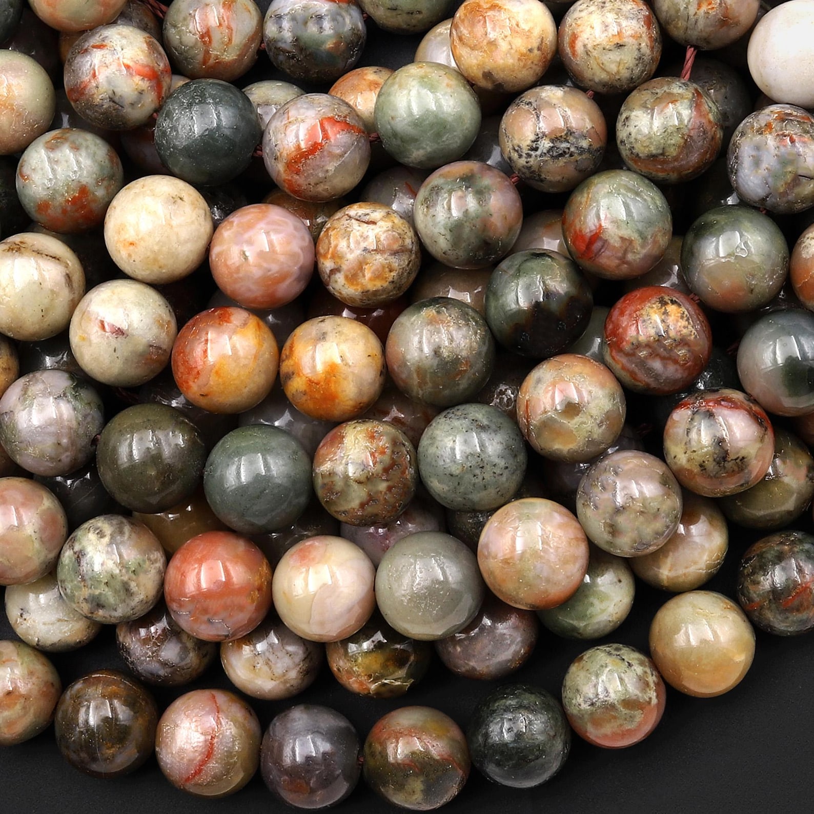 Dinosaur Coprolite Beads Dinosaur Dung Beads 8mm Round Beads Organic ...