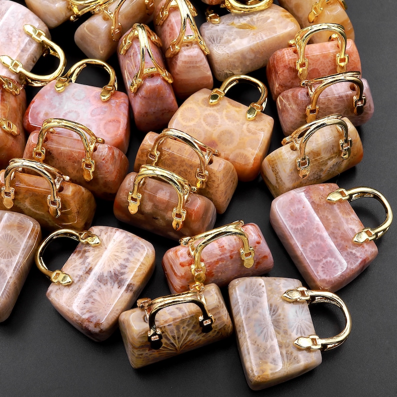 So Adorable! Hand Carved Natural Indonesian Fossil Coral Focal Pendant ...