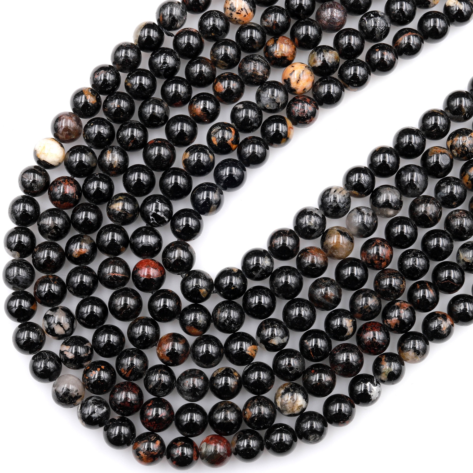 Genuine Natural Black Tourmaline Beads 4mm 6mm 8mm 10mm 12mm - Etsy