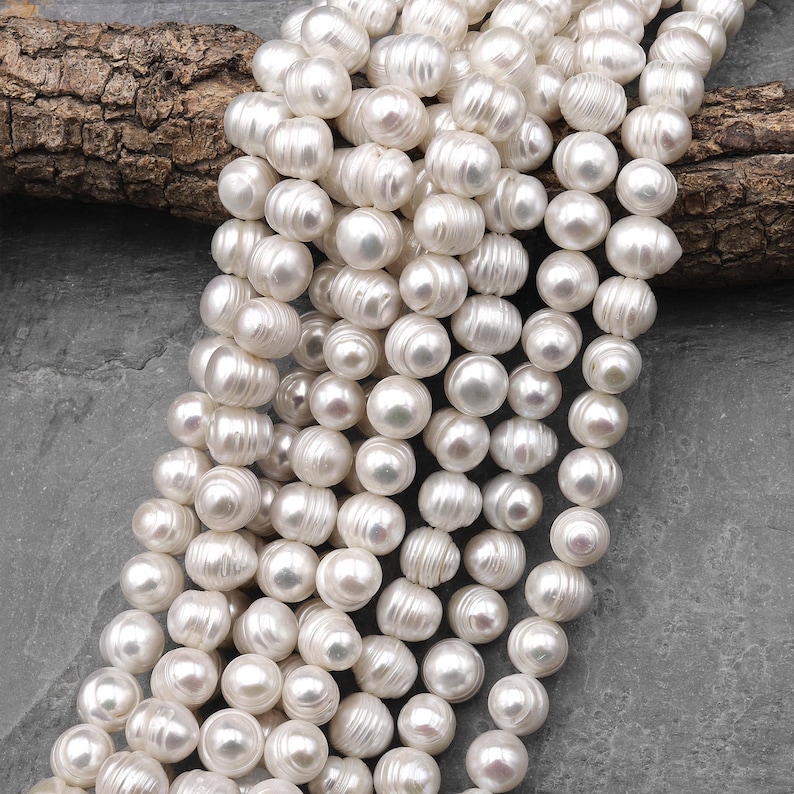 Large Genuine Natural Freshwater Pearl 12mm off Round Jumbo White ...