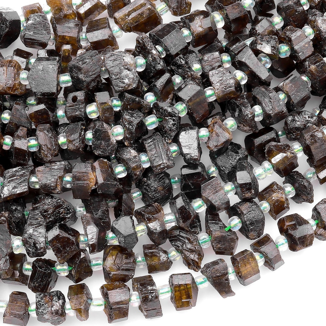 Raw Natural Honey Cognac Tourmaline Dravite Beads Freeform Rondelle ...
