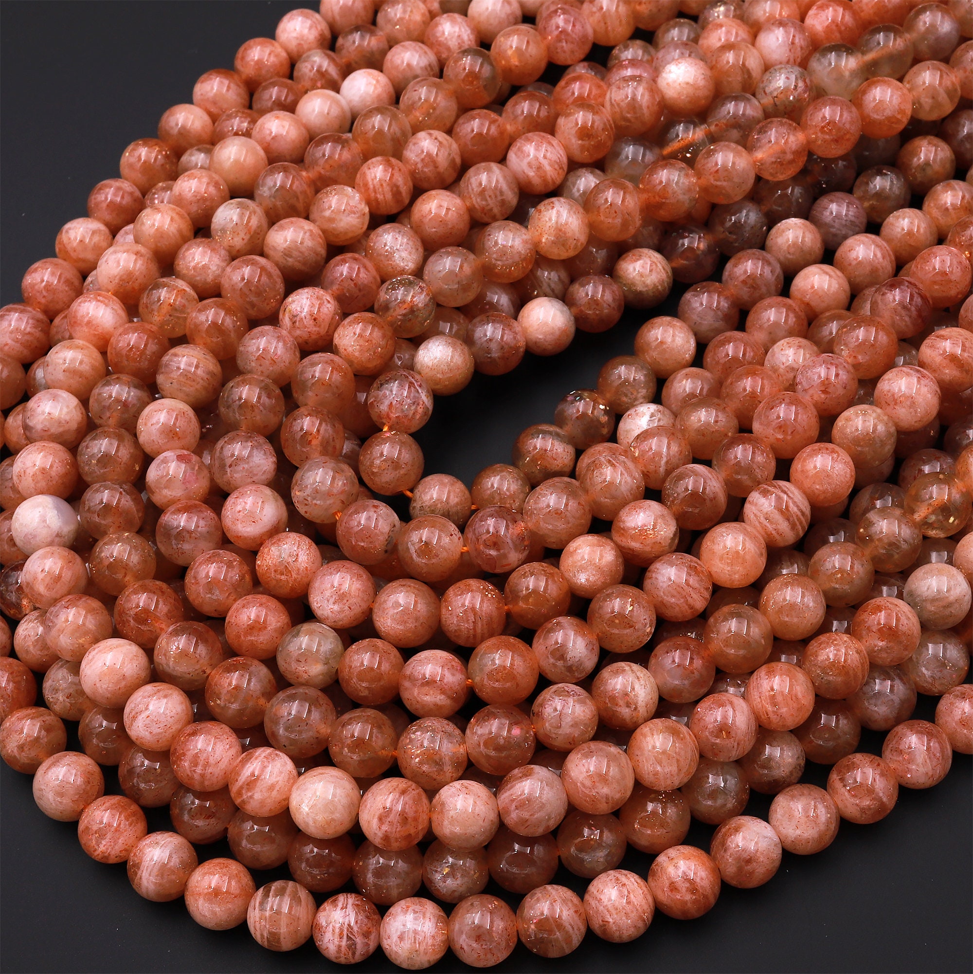 Natural Sunstone Round Beads 5mm 6mm 8mm 10mm Feldspar Golden - Etsy
