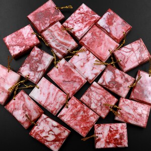Rare Natural Cinnabrite Cinnabar in Quartz Pendant Mahjong Style ...