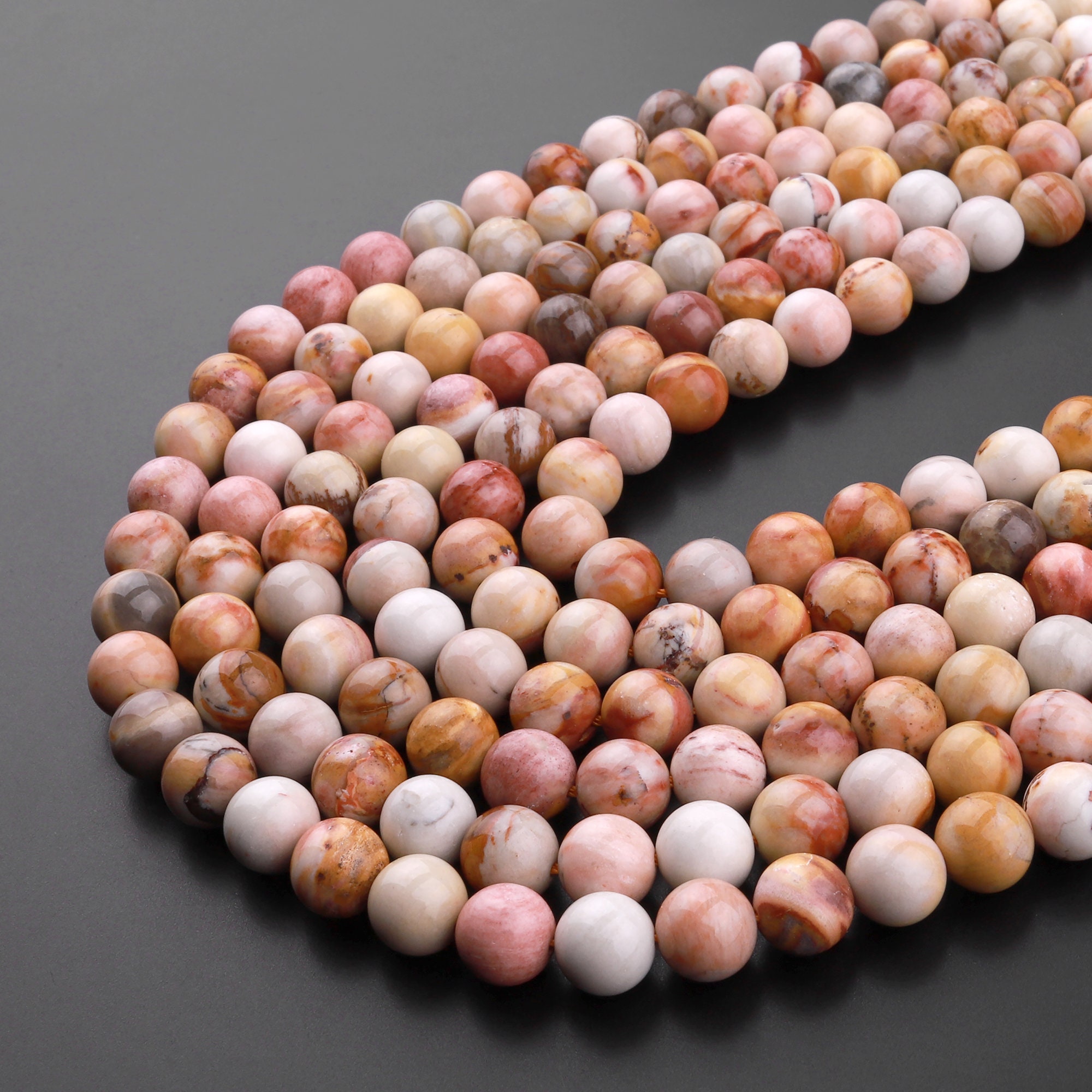 Rare Natural Hidden Valley Jasper (idaho) 6mm 8mm 10mm 12mm Round Beads ...