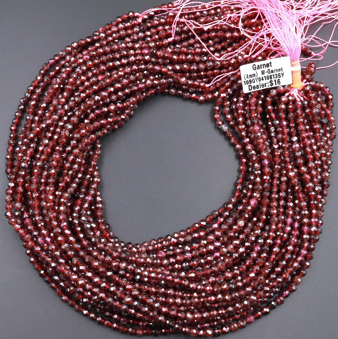 Natural Scarlet Red Garnet Faceted 2mm 3mm 4mm Round Beads - Etsy