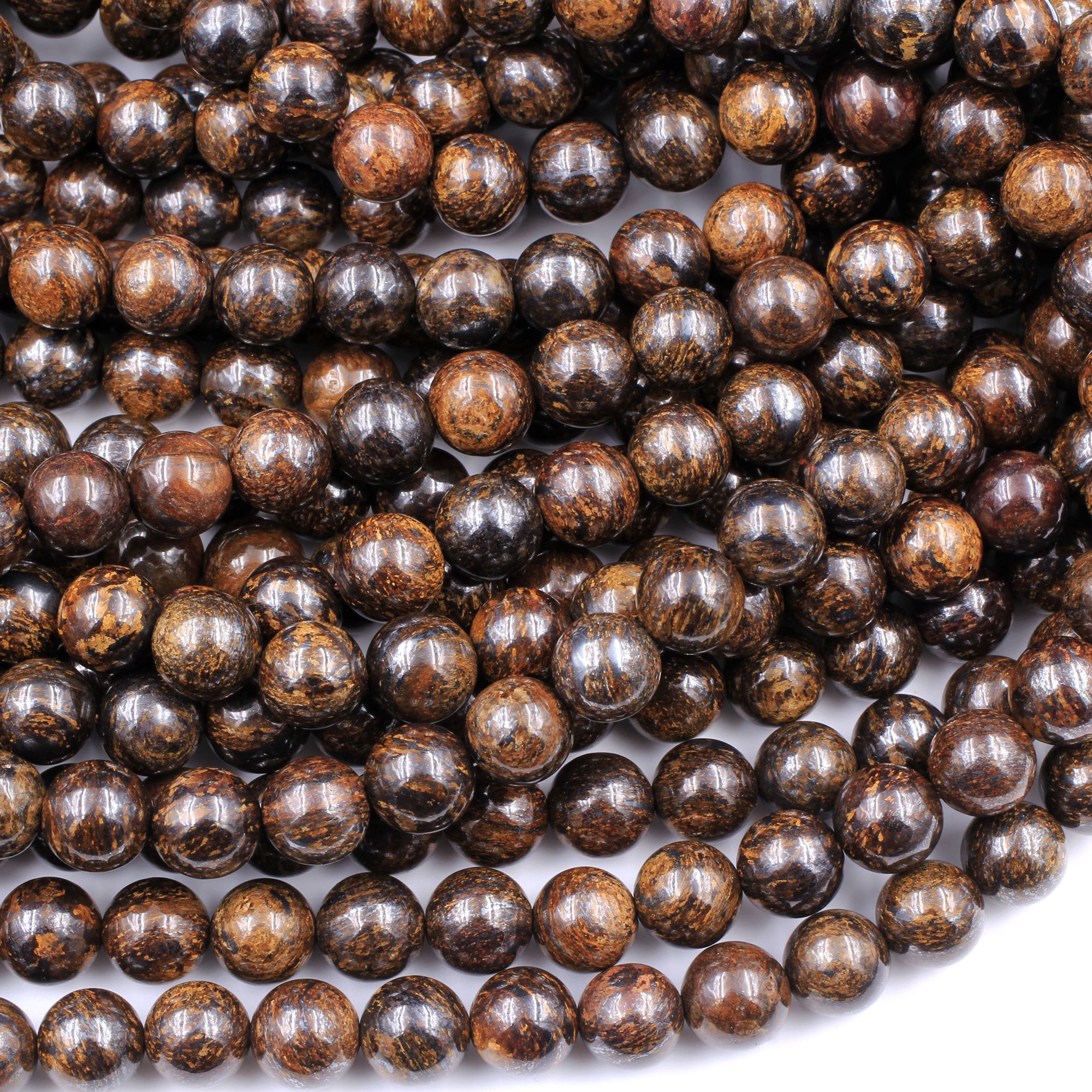 Natural Bronzite 4mm 6mm 8mm 10mm 12mm 14mm 16mm Round Beads | Etsy