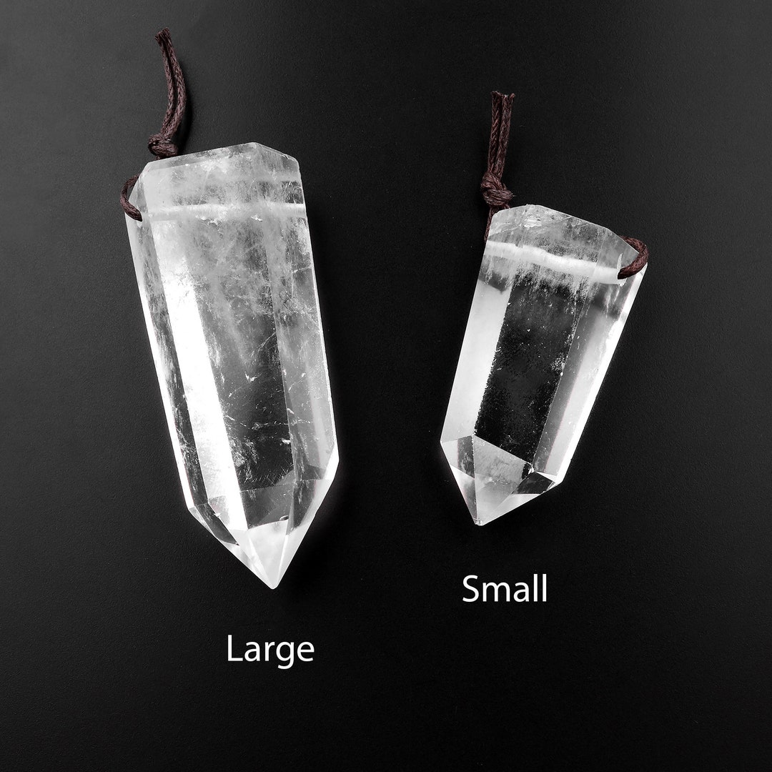 Natural Rock Quartz Pendant Top Side Drilled Point Tower Pendulum ...