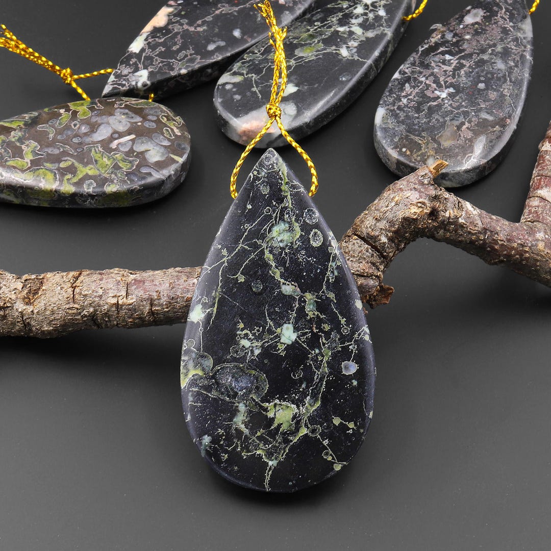 Natural Cherry Blossom Jasper Aka Flower Jasper Teardrop Gemstone Focal ...