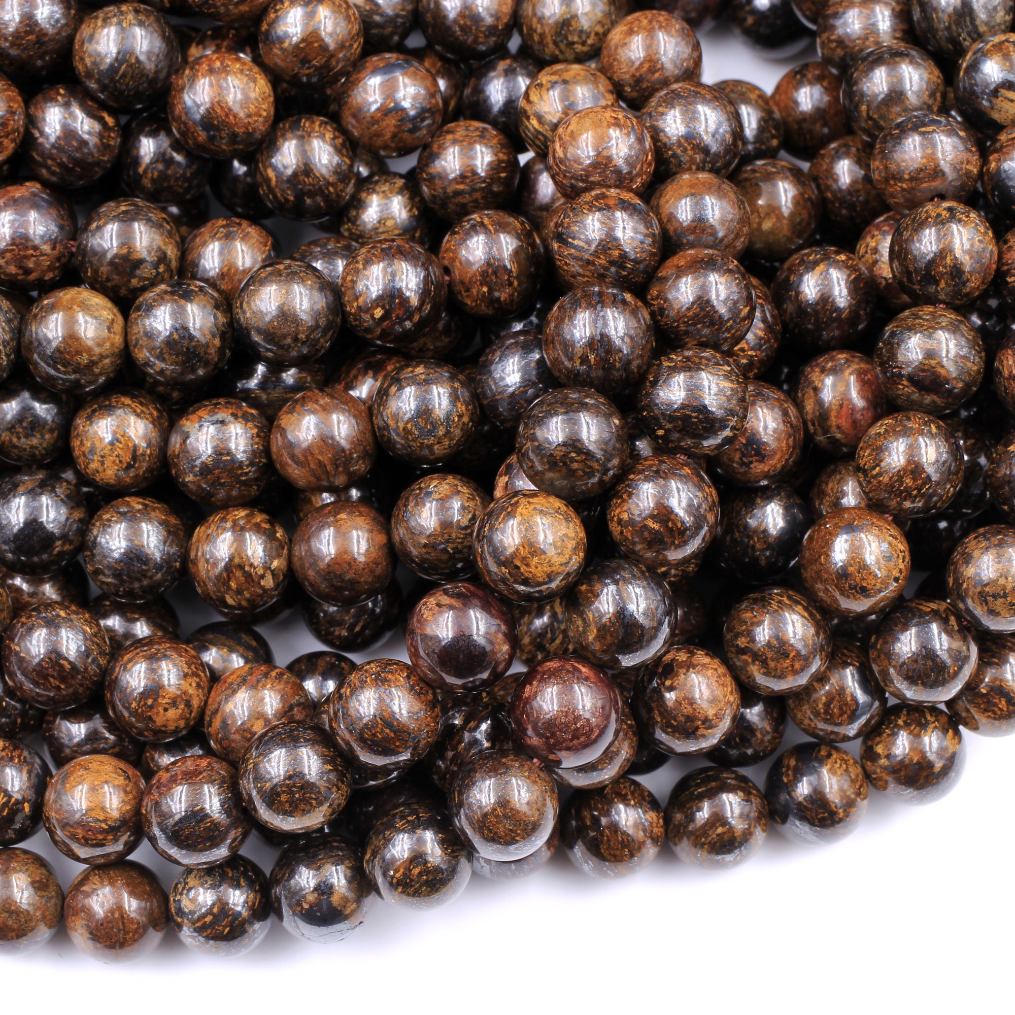 Natural Bronzite 4mm 6mm 8mm 10mm 12mm 14mm 16mm Round Beads | Etsy