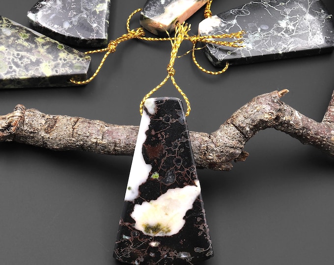 Natural Cherry Blossom Jasper Aka Flower Jasper Smooth Trapezoid ...