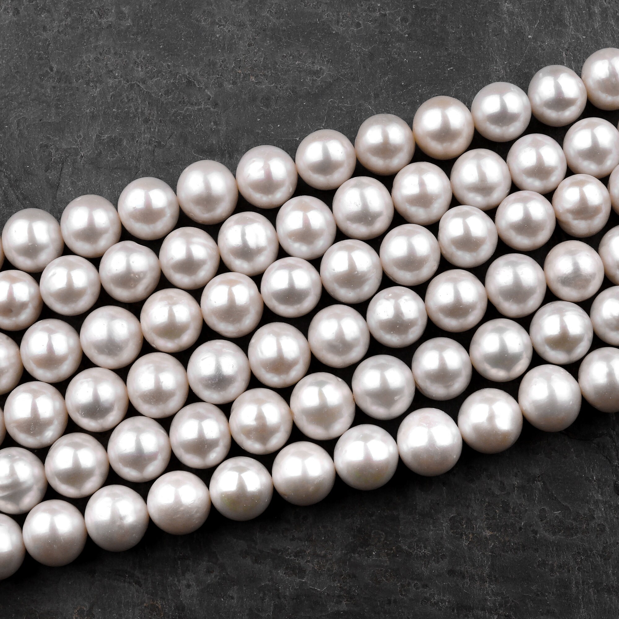 AA Genuine White Freshwater Pearl 6mm 8mm 9mm 10mm 12mm Round - Etsy